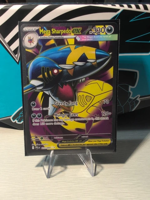 POKÉMON TCG-MEGA SHARPEDO Ex 113/094 Phantasmal Flames Full Art NM £2. ...
