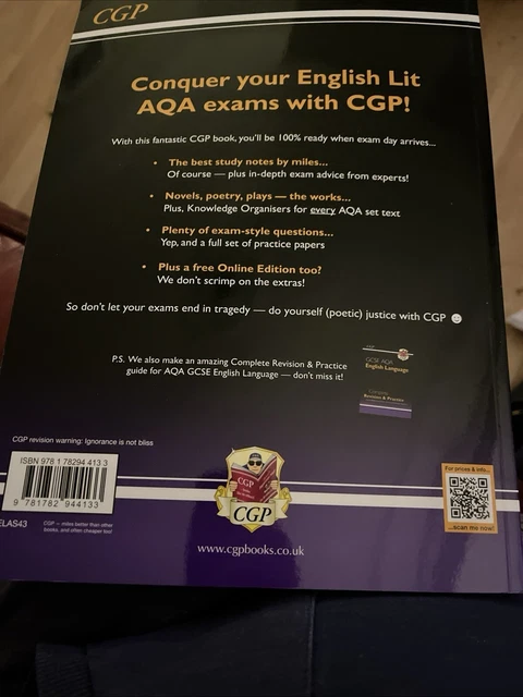 GCSE AQA ENGLISH Literature Complete Revision & Practice - Key Stage 4 CGP KS4 £3.30 - PicClick UK