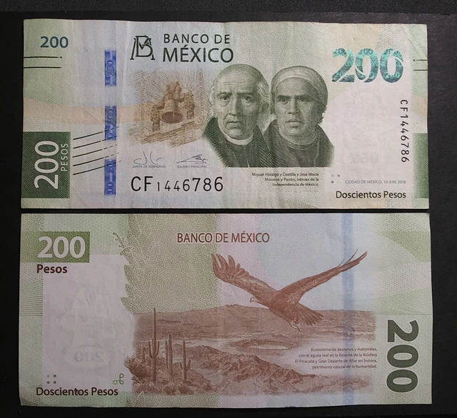 MEXICO 2019-200 PESOS, Miguel Hidalgo y Costilla/José María Morelos y ...