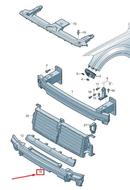 AUDI Q7 4M Front Bumper Foam Filler Piece 4M0807550G NEW GENUINE £115. ...