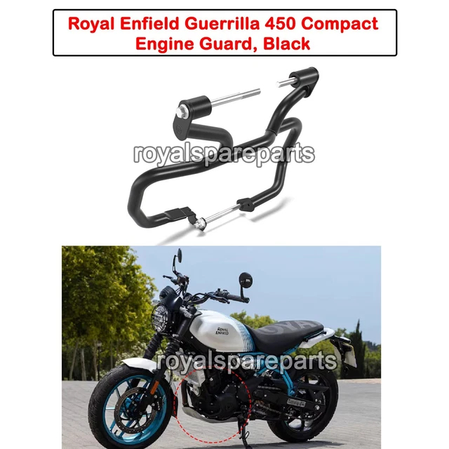 GENUINE ROYAL ENFIELD "Guerrilla 450" Black Compact Engine Guard £80.92 ...