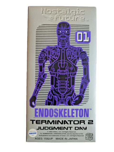 TERMINATOR 2 JUDGMENT Day Endoskeleton Medicom Toys T800 NEUF MIB 1998 ...