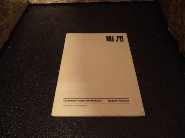 MASSEY FERGUSON MF 70 mower owners Operator Manual Original Instruction ...
