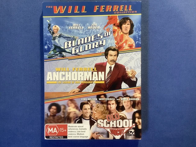 BLADES OF GLORY / Anchorman / Old School (Box Set, DVD, 2007) Region 4 ...