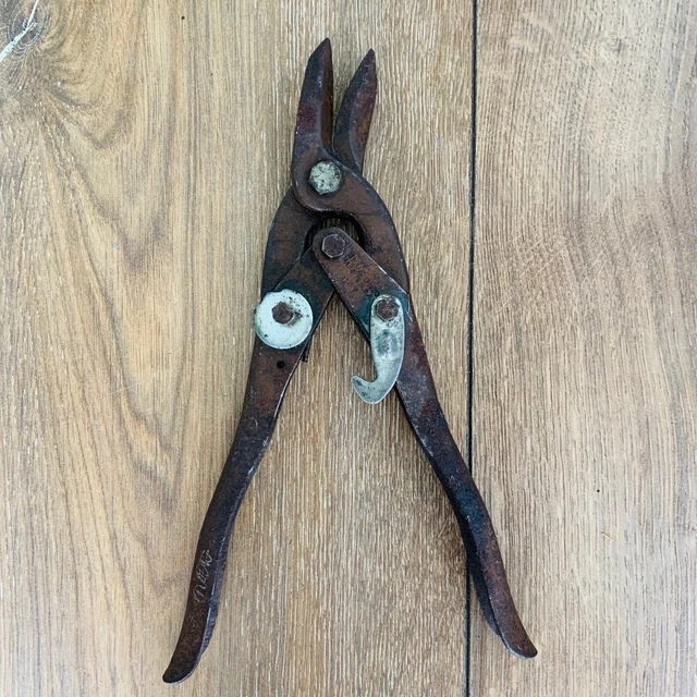 VINTAGE 1960S BLUE BIRD (Made in USA) 10" Tin Snips, Stamped ...