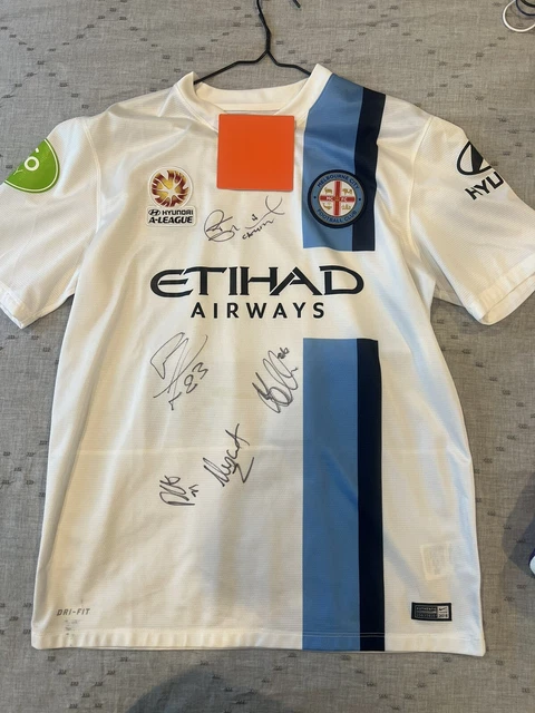 MELBOURNE CITY SIGNED Jersey Tim Cahill Fornaroli Muscat Soccer Photo ...