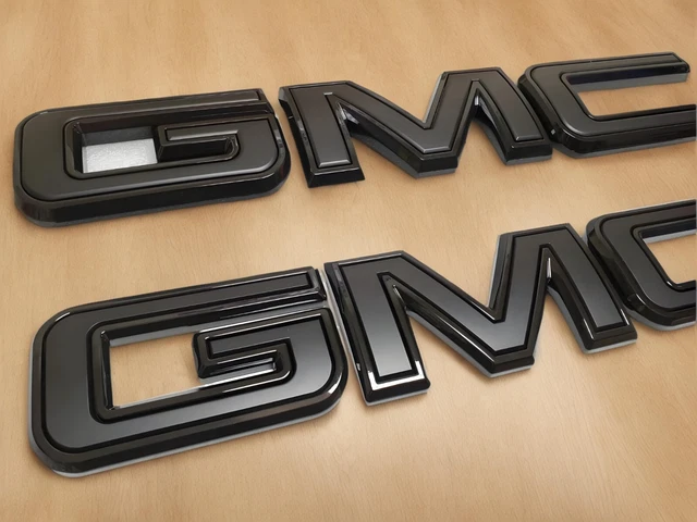 NEW FRONT & Rear Emblem Black kit For 2019 - 2024 GMC Sierra 1500 ...