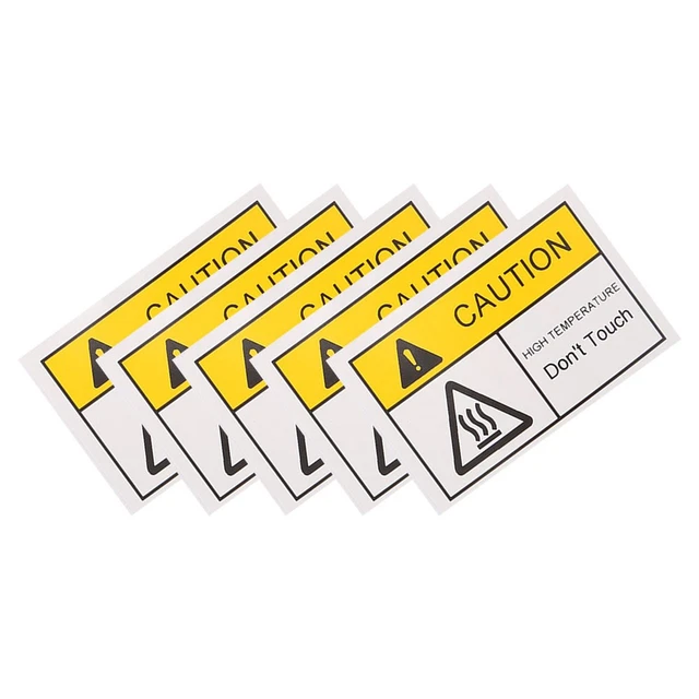 5 SHEETS WARNING Hot Surface Do Not Touch Label High Temperature ...