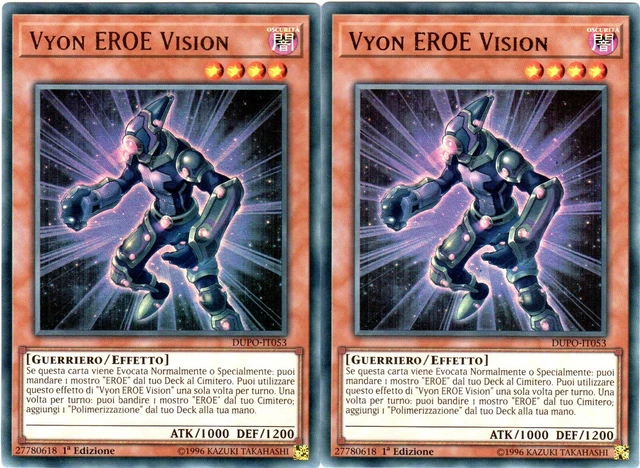 YU-GI-OH! 2X VYON EROE VISION DUPO-IT053 ULTRA RARA ITALIANO EUR 1,00 ...