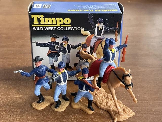 VINTAGE 1970S, TIMPO WILD WEST COLLECTION US CAVALRY IN ORIGINAL BOX, 1 ...