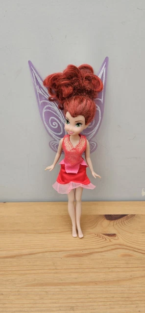 DISNEY FAIRIES ROSETTA Flutter Wings Winter Red Tinkerbell Doll £16.99 ...