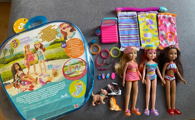 BARBIE WEE 3 friends Puppen Poolparty Set Mattel 2000/2004, selten EUR ...