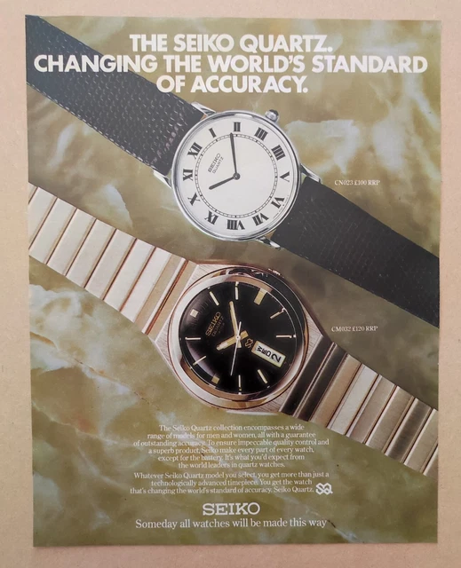 SEIKO QUARTZ WATCHES Original UK Press Advert 1975 £5.91 - PicClick UK