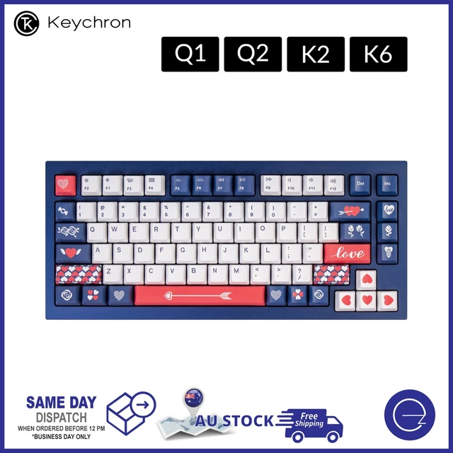 KEYCHRON K2 / K6 / Q1 / Q2 OEM Profile Dye-Sub PBT Keycaps Set - Love ...