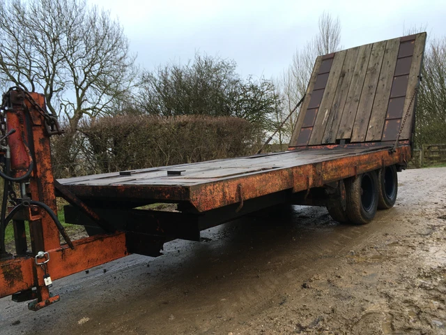 LOW LOADER TRACTOR Trailer 4 Digger Drott Plant Machinery Farm ...