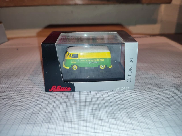 SCHUCO 452650500 H0 VW T1c Bus "John Deere Lanz Kundendienst" 1:87 EUR ...