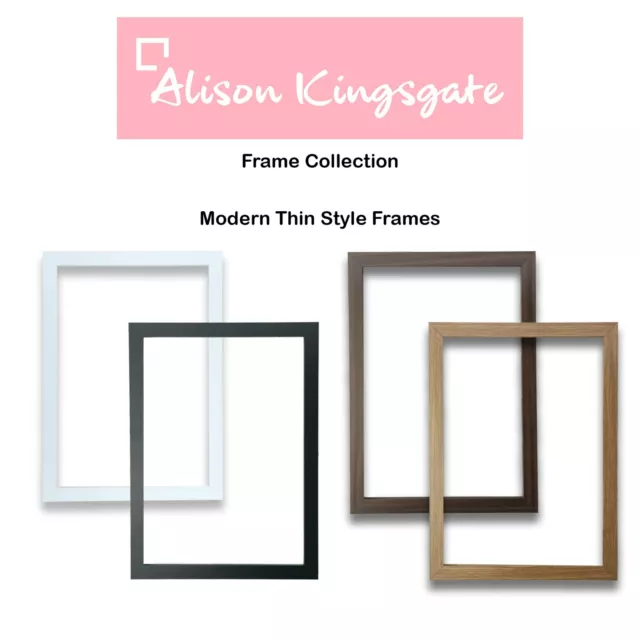 Thin Black Photo Frames A2 A3 A4 A5 White Picture Poster Frame Walnut