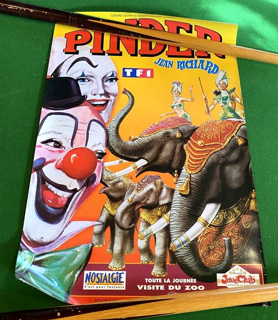 AFFICHE CIRQUE PINDER Jean RICHARD - Visite du Zoo - 32,5 x 49,7 cm ...