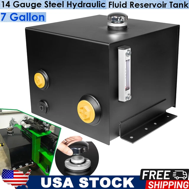 Hydraulic Fluid Reservoir Tank Hydrolic Reservoir Tank 5 Gal. 14 Gauge ...