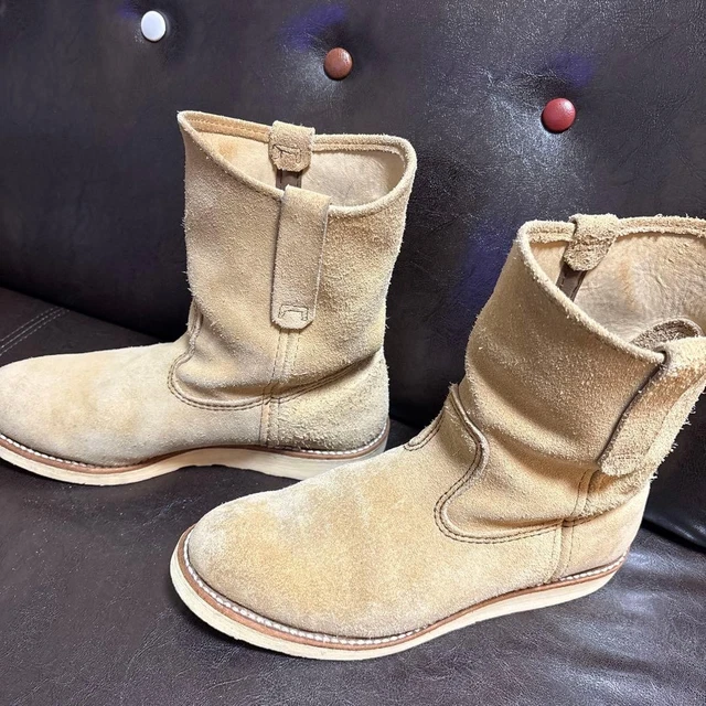 8168 PECOS BOOTS Suede Beige US9 £325.76 - PicClick UK
