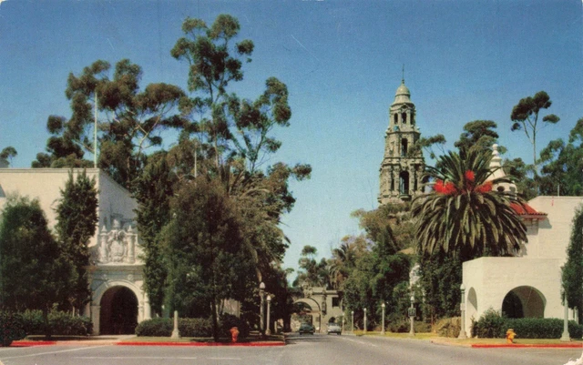 CARTOLINA PLAZA DE Panama Tower Balboa Park San Diego California CA EUR ...