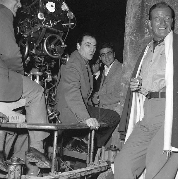 AMERICAN ACTOR JOHN Wayne And Italian Director Luchino Visconti 1 Old ...