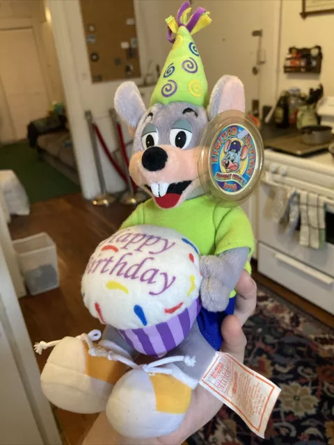 Chuck E Cheese 2003 Limited Edition “happy Birthday” 9” Plush Toy Eur