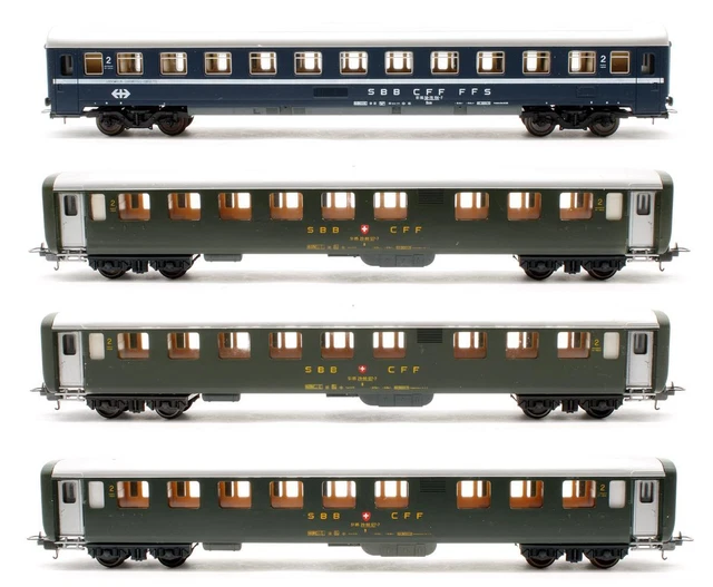 LIMA 'HO' GAUGE 3X309259/1X309189 Rake Of 4 Sbb 2Nd Class Passenger ...