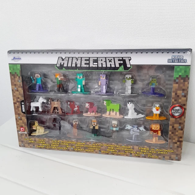 MINECRAFT NANO METALFIGS Die-Cast 20x Figure Set - Jada Mojang - Brand ...