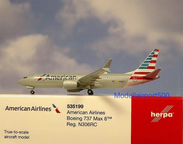 HERPA WINGS 1:500 Boeing 737 MAX 8 American N306RC 535199 Modellairport500 EUR 36,90 - PicClick DE