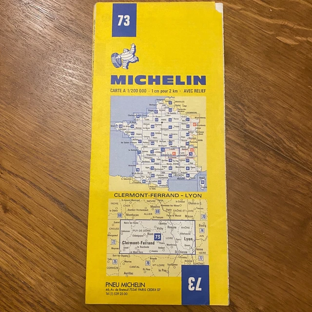 MICHELIN 73 ️ CLERMONT - FERRAND - LYON 1983 - Edition 15 - French Map ...
