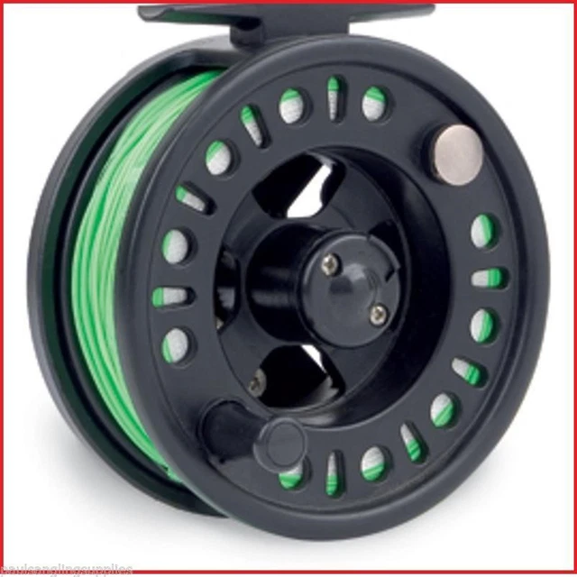SHAKESPEARE FLY Fishing Reel With Line Backing + Leader fitted Sink 7 ...