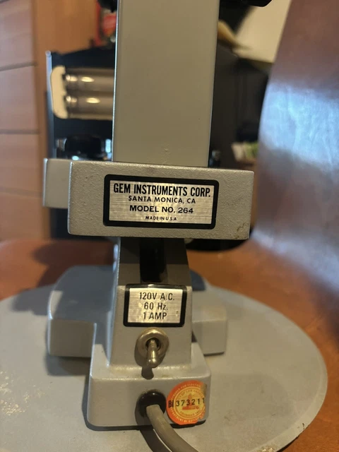 GEM INSTRUMENTS, MODEL No. 264, GIA, GEM Diamond Grader, Microscope ...