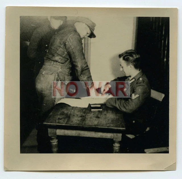 WWII ORIGINAL OLD War Photo German Soldiers Surrender Prisoners Pow EUR ...