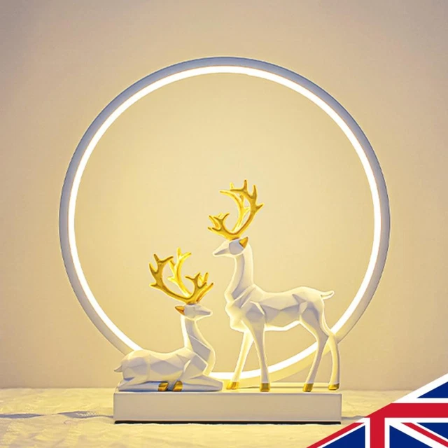 3W BEDSIDE NIGHT Lights Round LED Table Lamps Deer for Home Decor Study Living £18.30 - PicClick UK