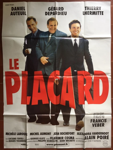 AFFICHE LE PLACARD Francis Veber THIERRY LHERMITTE Daniel Auteuil ...