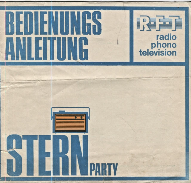 RFT STERN PARTY Bedienungsanleitung incl. Reparaturstromlaufplan - DDR ...