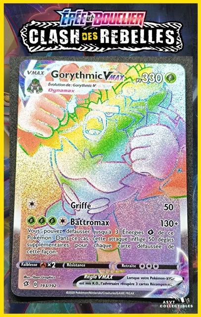 CARTE POKÉMON GORYTHMIC VMax 193/192 EB02 Clash Des Rebelles Epee ...
