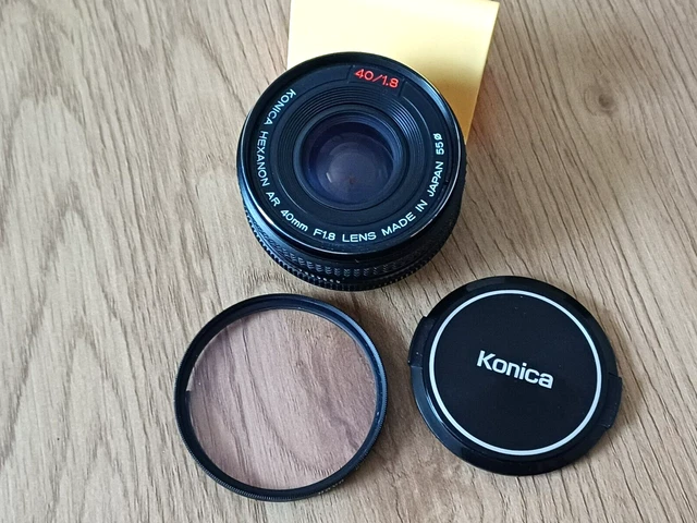 KONICA HEXANON AR 40mm F1.8 Lens / HOVA 55mm SKYLIGHT Filter / Made in ...