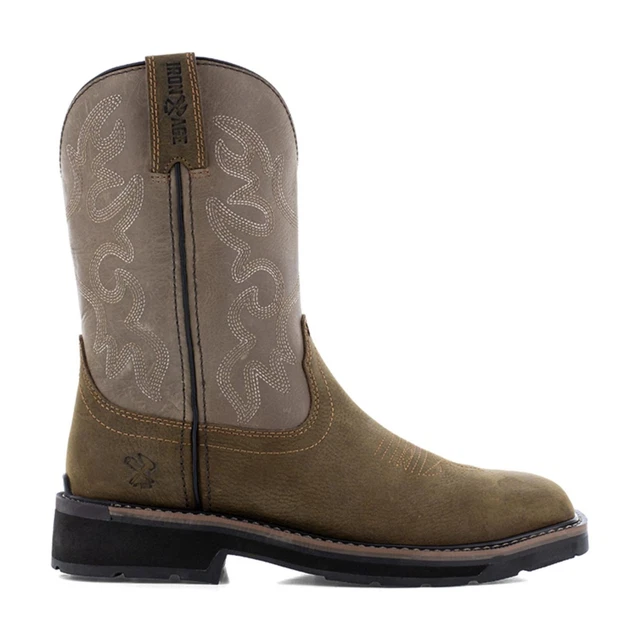 IRON AGE MEN'S Outlaw Steel Toe Wellington Work Boot Brown/Taupe ...