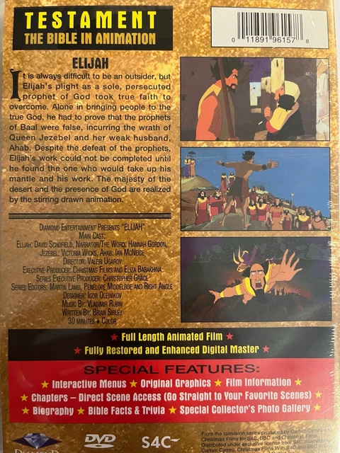 TESTAMENT: THE BIBLE In Animation - Elijah DVD BRAND NEW! *Region 1* $9 ...