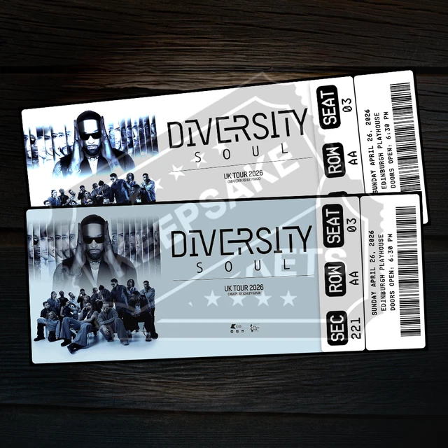 DIVERSITY SOUL MOCK Ticket UK Tour 2026 | Personalized Gift Reveal ...