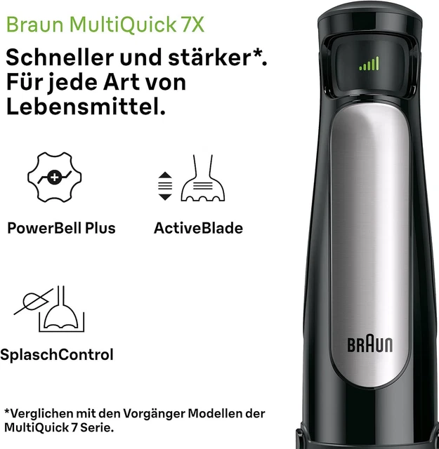 BRAUN MULTIQUICK 7 MQ 7035X Stabmixer - Pürierstab mit abnehmbarem inkl ...