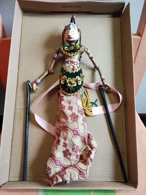 VINTAGE INDONESIAN WAYANG Golek Stick Puppet 10 Inches £5.91 - PicClick UK