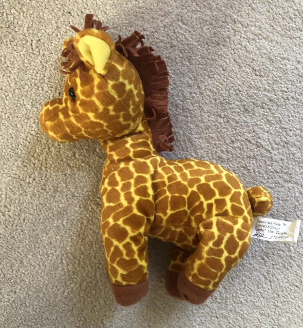 COLLECTABLE VINTAGE 1990S Treasured Pals Lanky The Giraffe Soft Plush ...