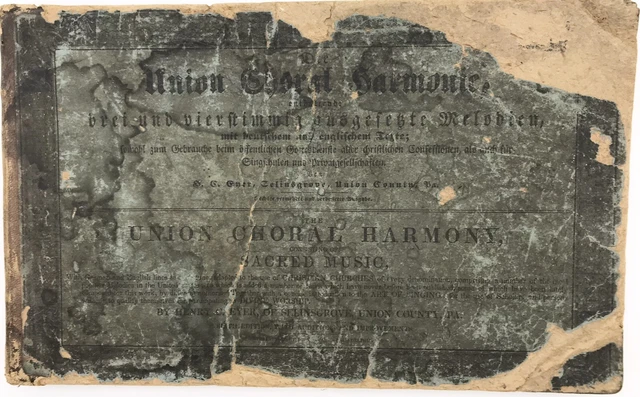 UNION CHORAL HARMONY; H.C. Eyer; 1839; Form-Note-Hymnen; Gospellieder ...