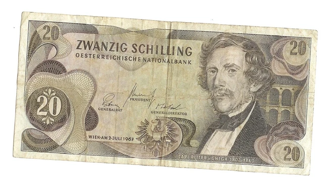 BILLET AUTRICHE - 20 Zwanzig Schilling - Oesterreichische Nationalbank ...
