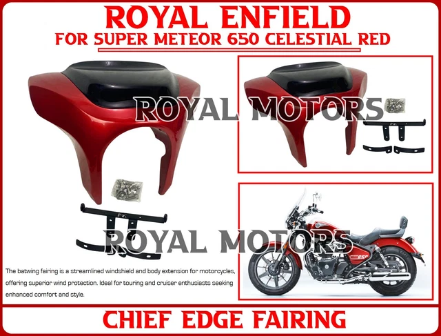 ROYAL ENFIELD &CHIEF EDGE FAIRING" For Super Meteor 650 Celestial Red ...