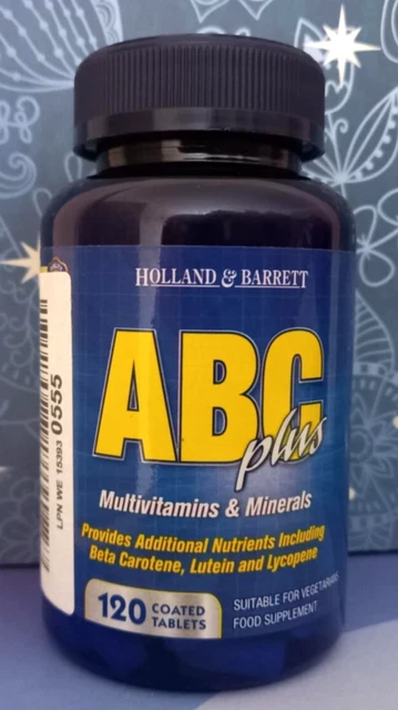HOLLAND & BARRETT Abc Plus Multivitamins & Minerals 120 Coated Tablets ...