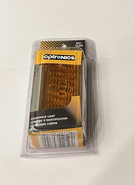 OPTRONICS MC-71AS ~ Flush Mount Amber Marker/ Clearance Light ~ Chrome ...